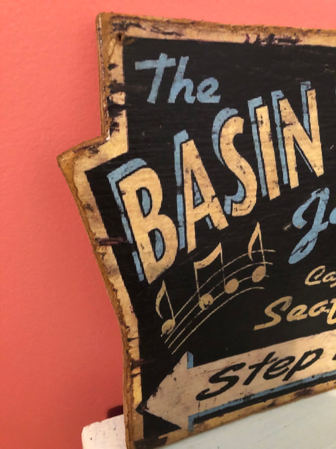 Vintage Jazz Club wood sign Retro Music Cajun New Orleans | Etsy