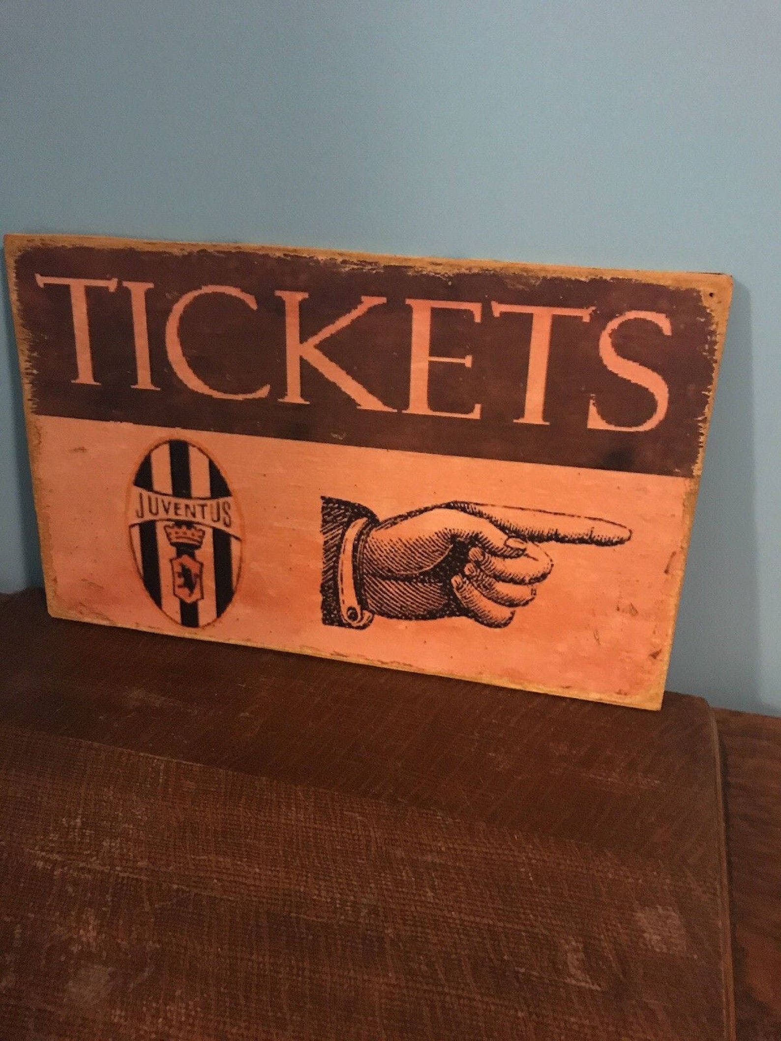 Vintage Retro Style juventus Ticket Booth Wood | Etsy