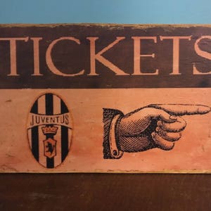 Vintage Retro Style juventus Ticket Booth Wood - Etsy