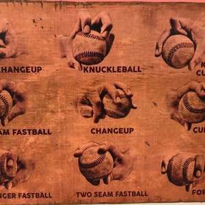 Baseball Pitch Grip Poster MLB Little League Vintage Retro - Etsy