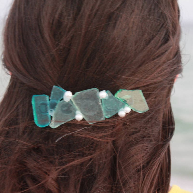 Hair Barrette Seaglass - Etsy