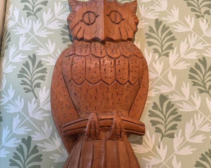 Vintage Mid- Century Wooden Carved Owl Hook With Moveable Wings - Etsy