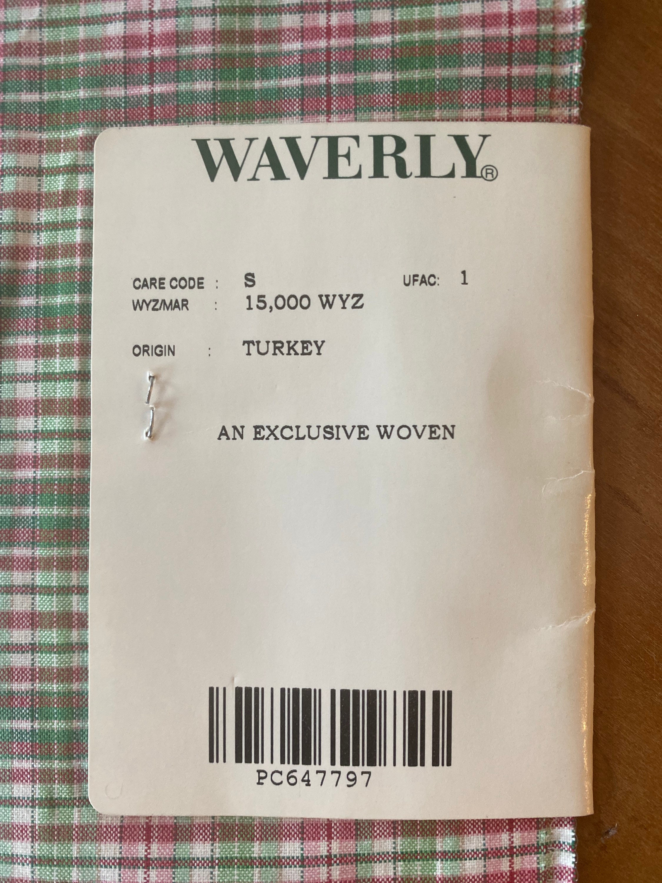 Vintage Waverly Fabric Remnant Pattern PIMLICO PLAID - Etsy