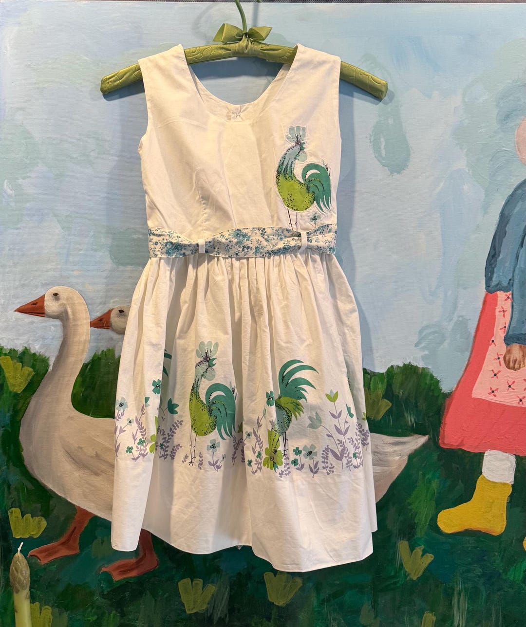 Vintage Handmade Child’s Dress With Chickens - Etsy