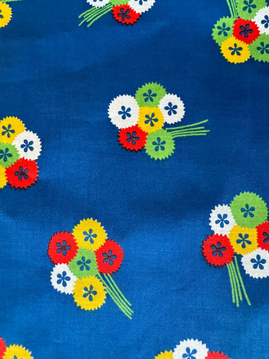 Vintage Novelty Fabric by Cranston Printworks - Graphic Floral in ...