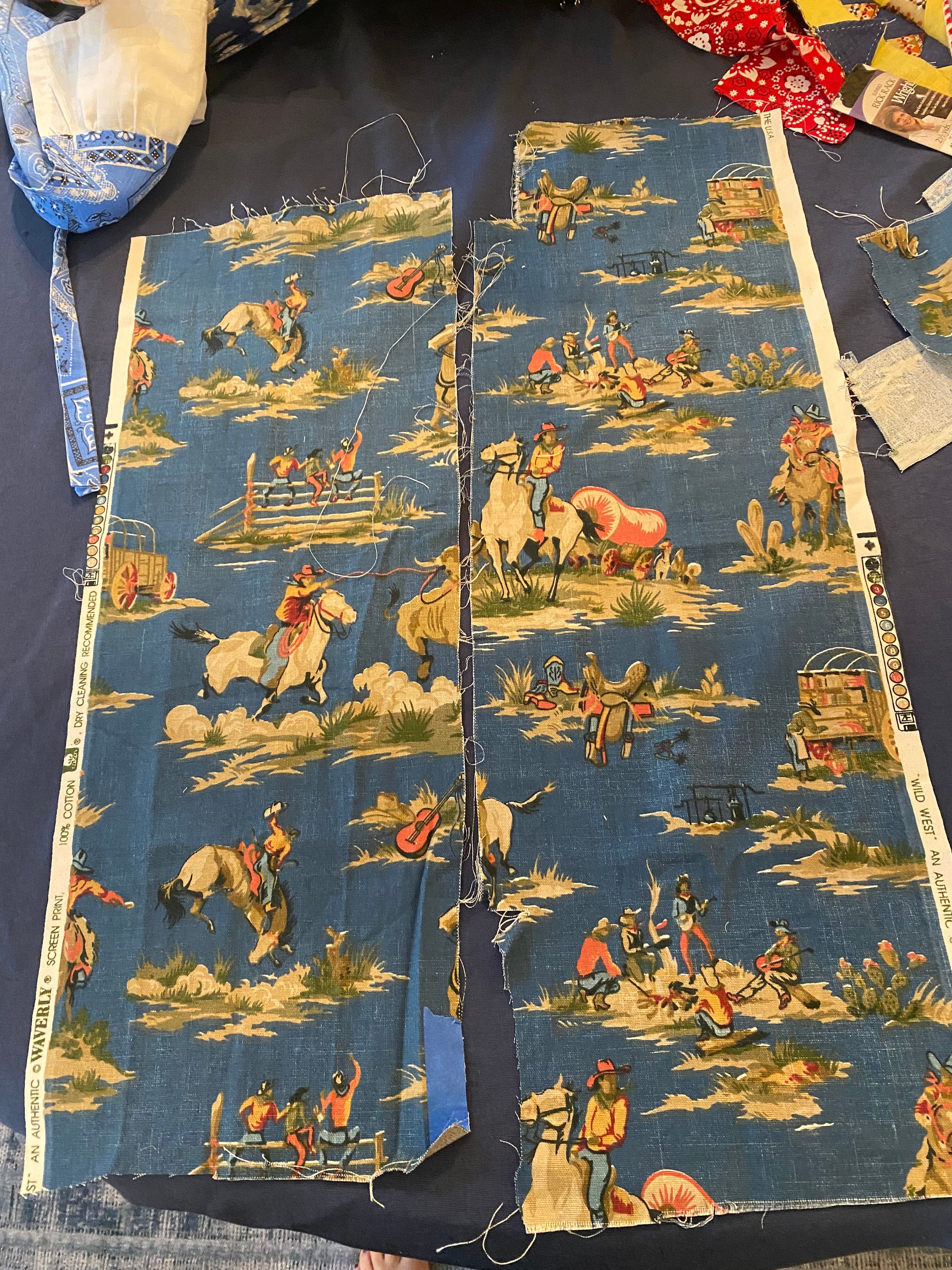 Western Cowboy Themed Fabric Bundle - Etsy