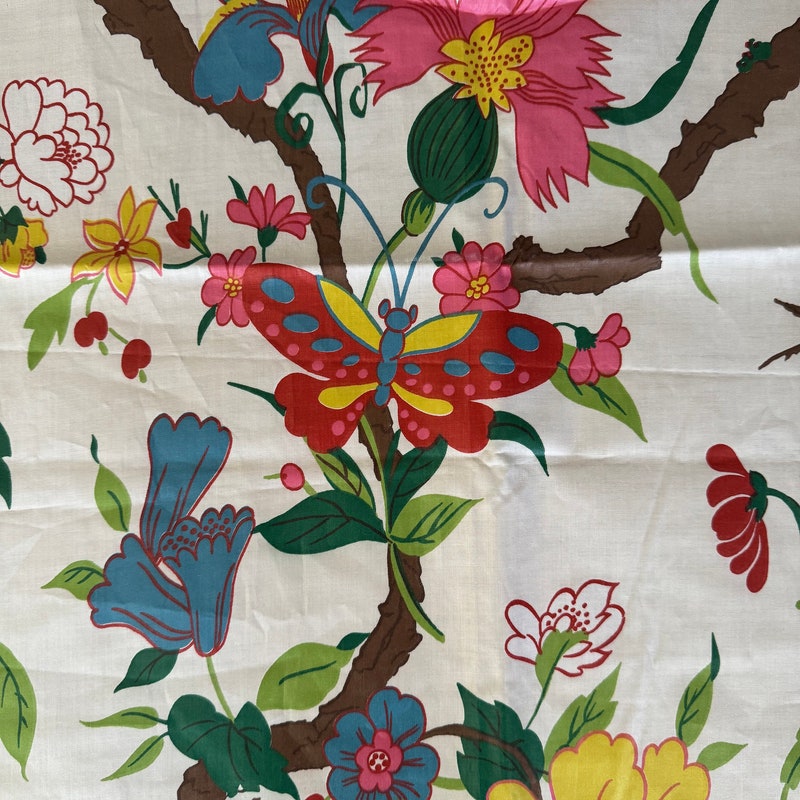 Floral Chintz Fabric - Etsy