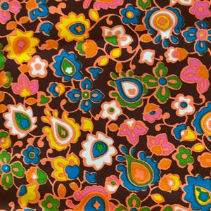 Vintage 1970 Flower Power Fabric by Hakusan - Etsy