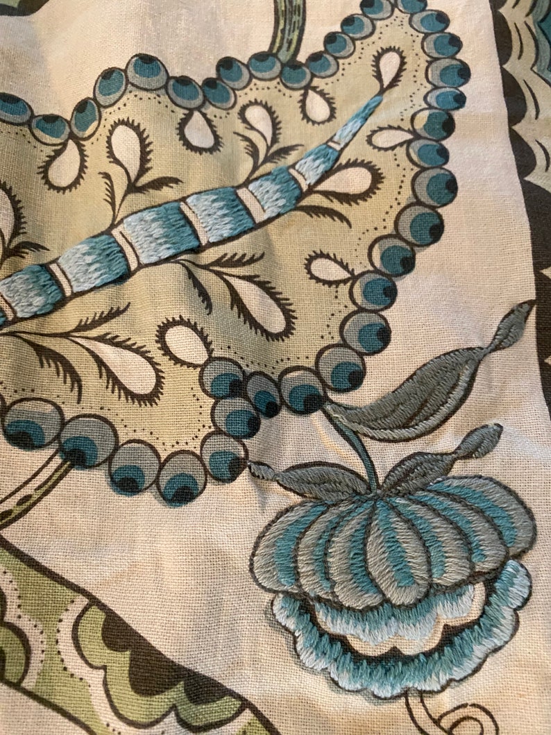 Designer Fabric Remnant - Brunschwig &fils - Gautier Print - Etsy