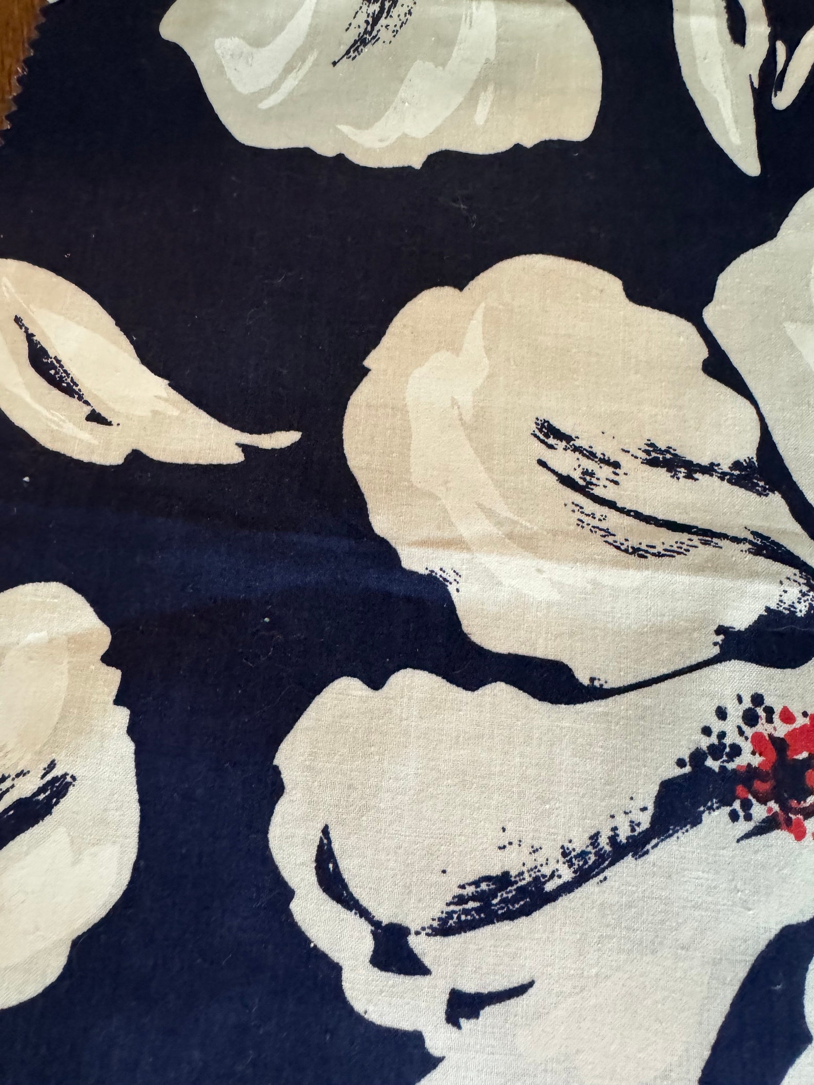 Vintage Fabric Sample -hibiscus Floral - Etsy