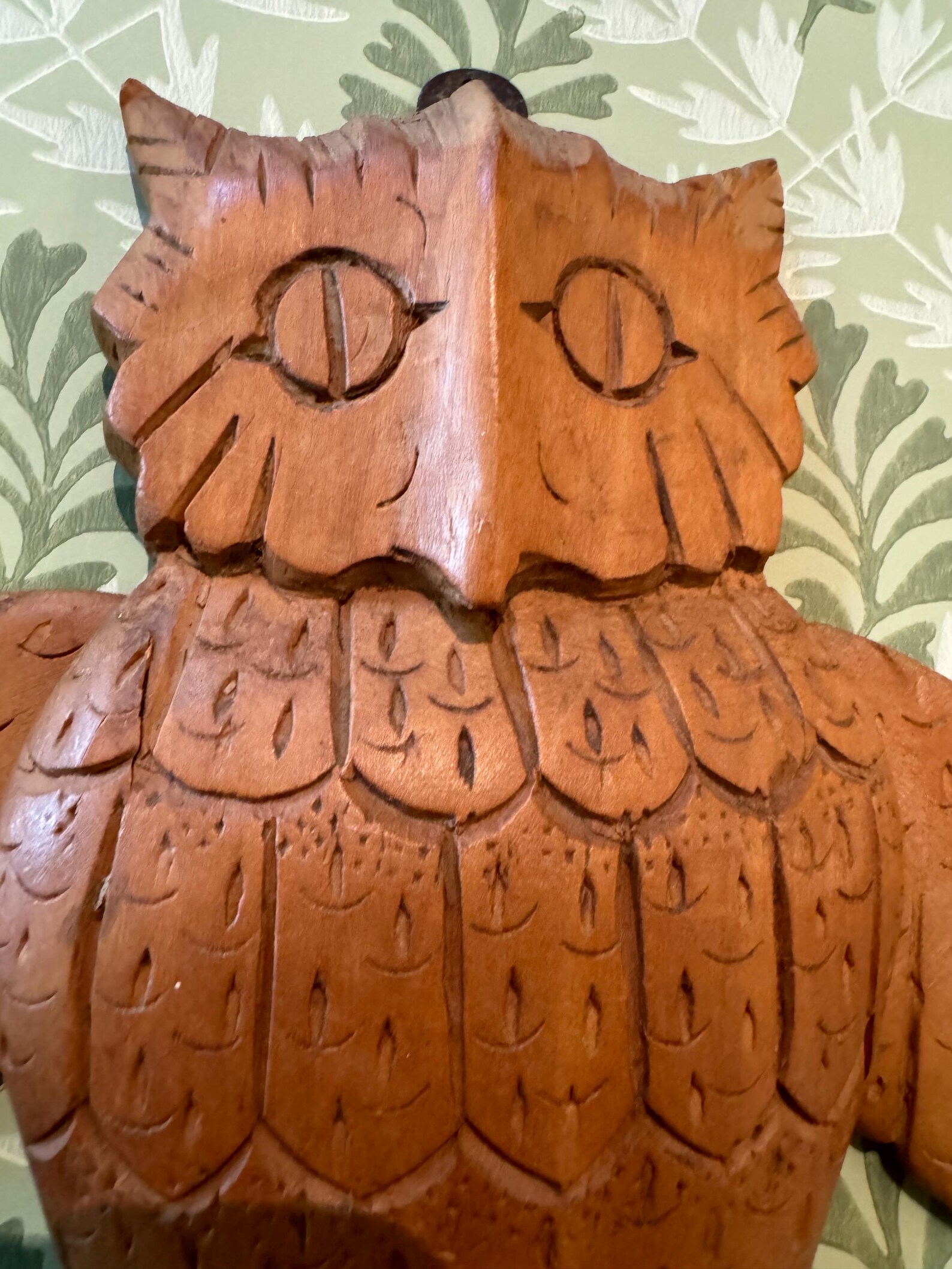 Vintage Mid Century Wooden Carved Owl Hook With Moveable Wings - Etsy