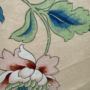 Vintage Designer Fabric Remnant by Jay Yang Floral Chintz on Peachy ...