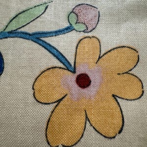 Vintage Designer Fabric Remnant by Jay Yang Floral Chintz on Peachy ...