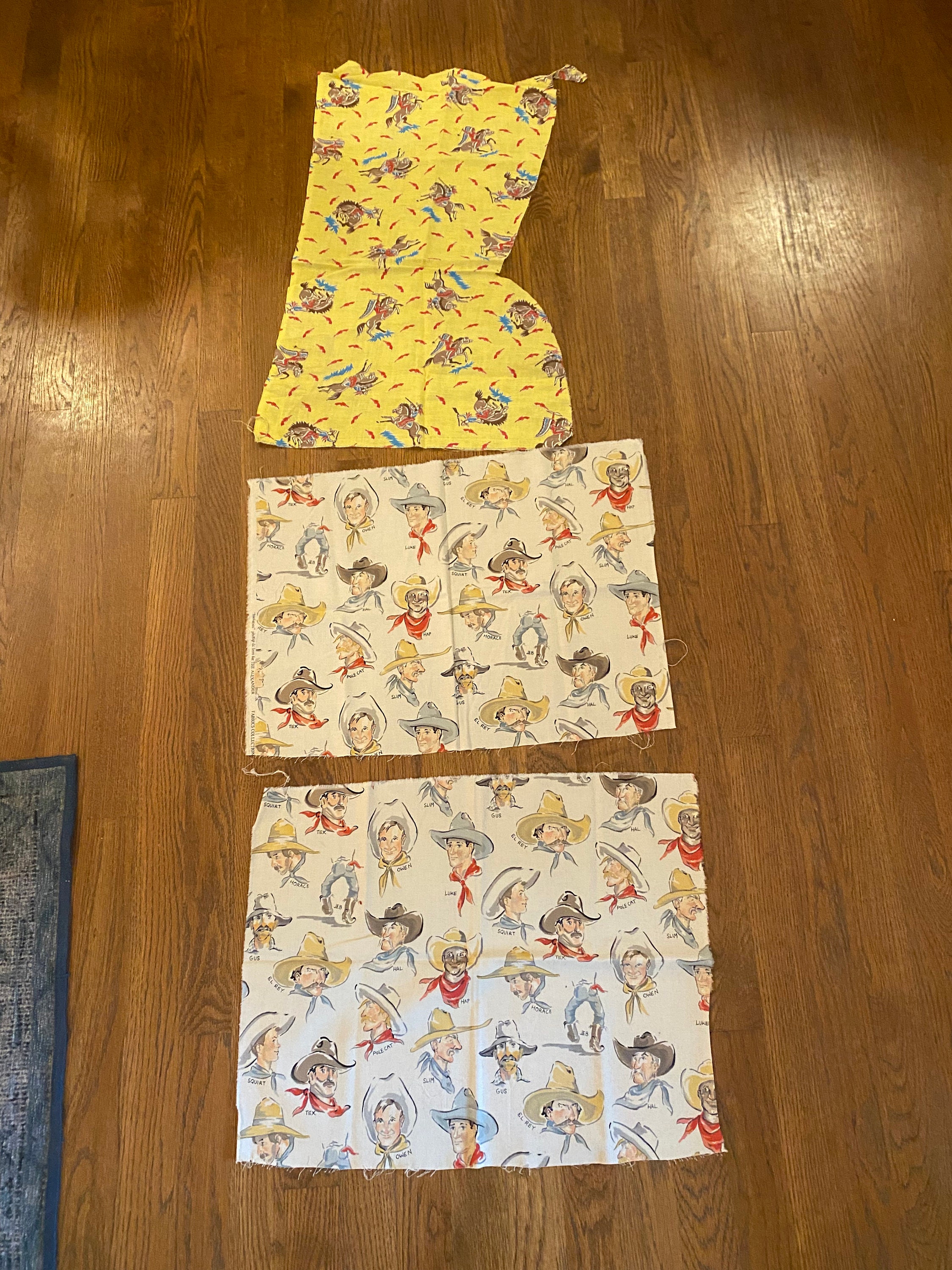 Western Cowboy Themed Fabric Bundle - Etsy