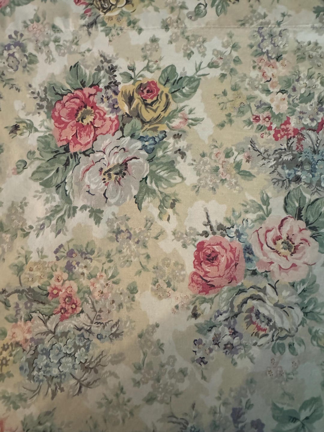 Vintage Ralph Lauren Bedding - Brittany Multi - King Flat Sheet and 2 ...