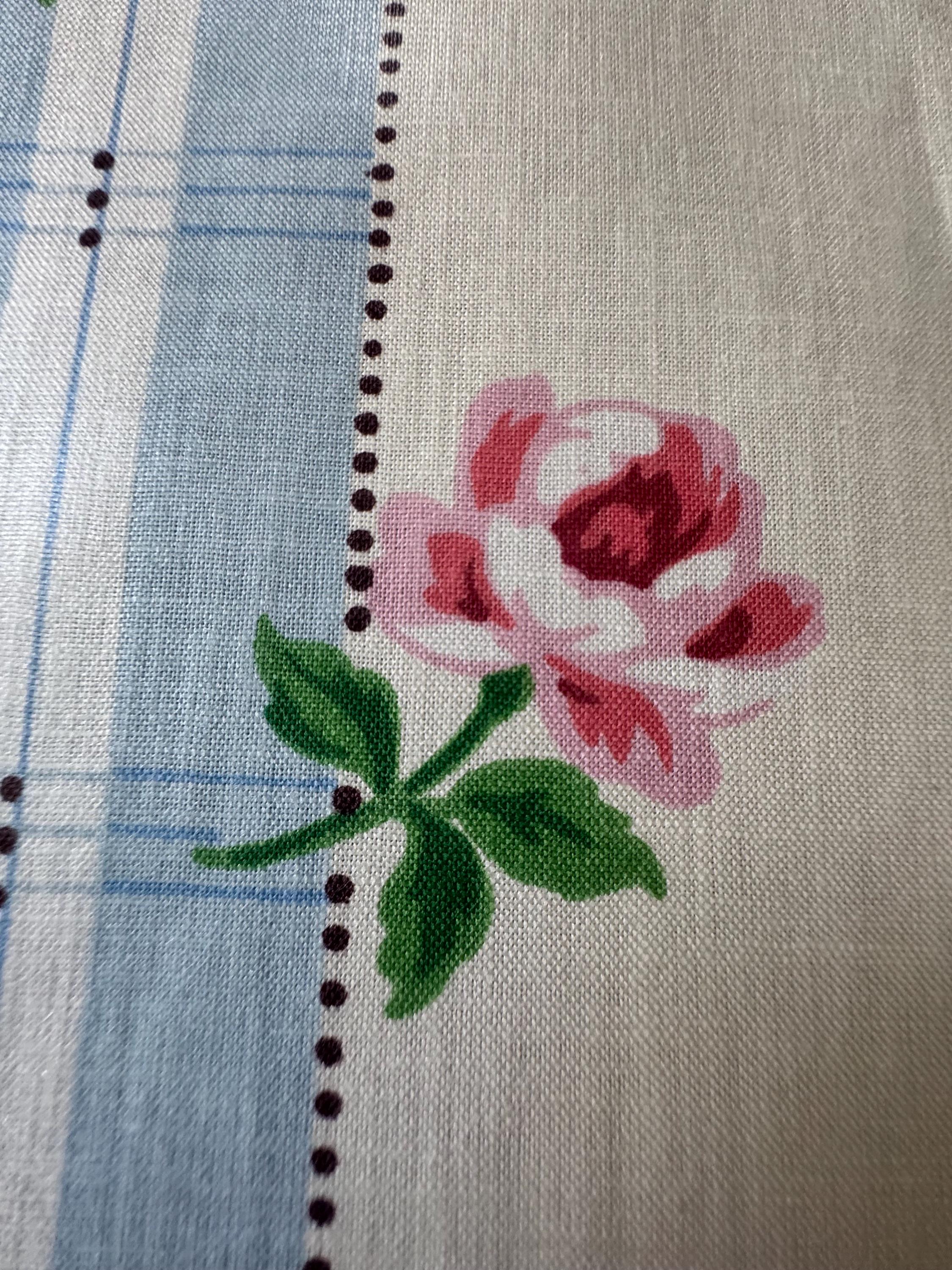 Vintage Jay Yang Chintz Fabric - Floral Stripe- by the Yard - Etsy