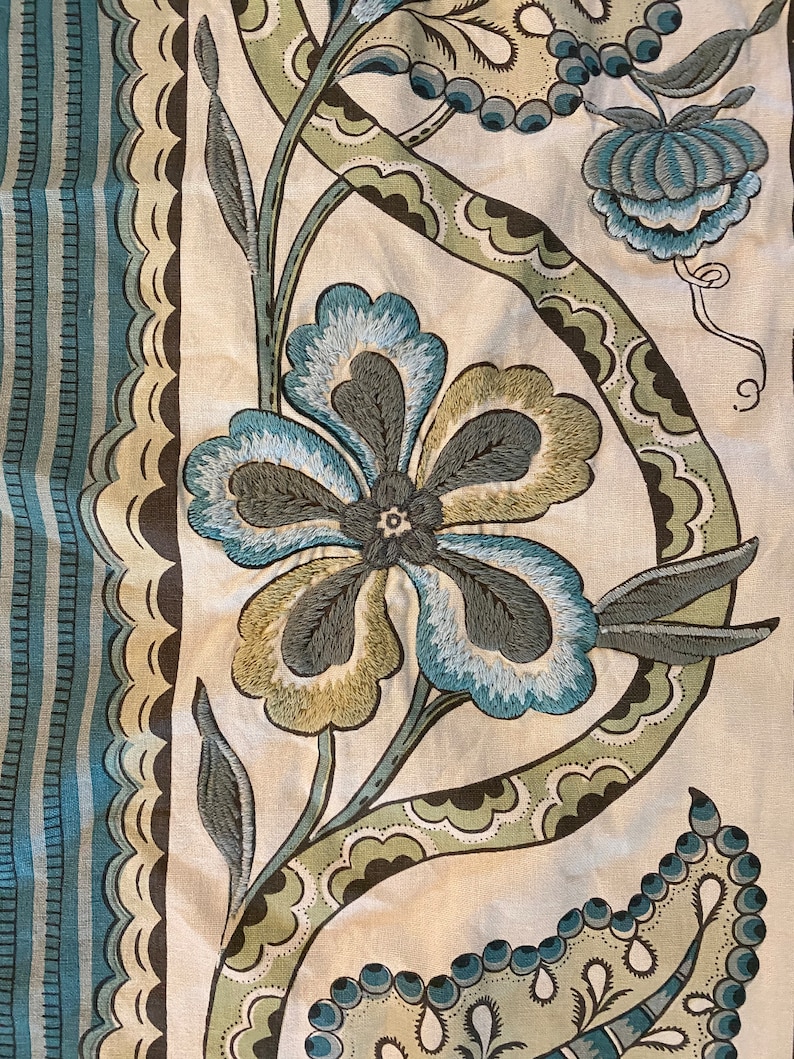 Designer Fabric Remnant - Brunschwig &fils - Gautier Print - Etsy