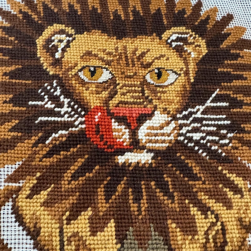 Lion Head Needlepoint - Etsy