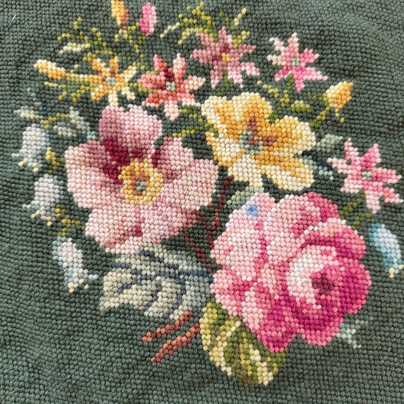 Floral Needlepoint - Etsy