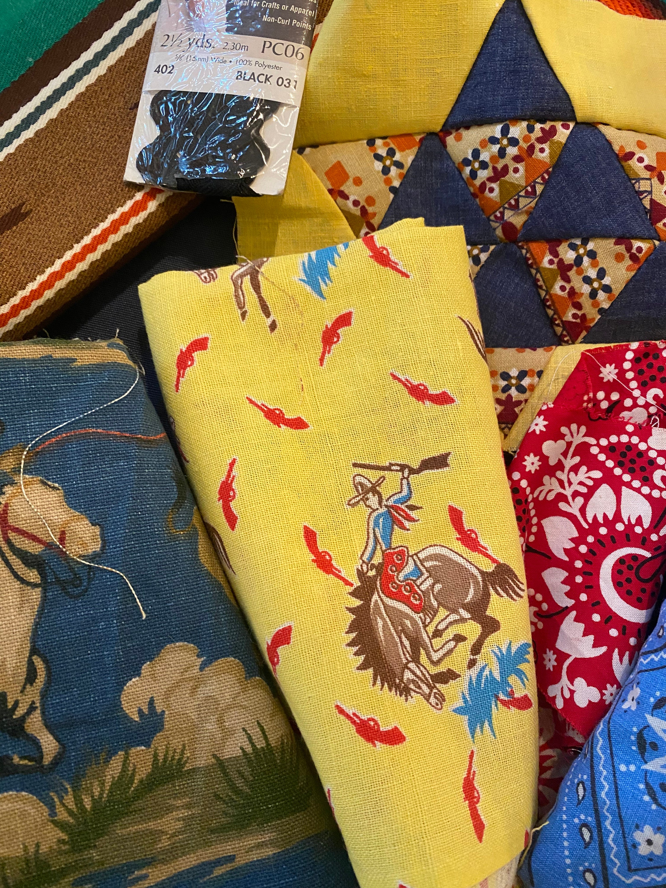 Western Cowboy Themed Fabric Bundle - Etsy