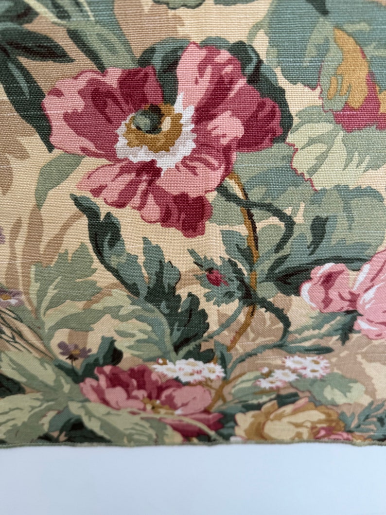Designer Fabric Sample Floral - Etsy