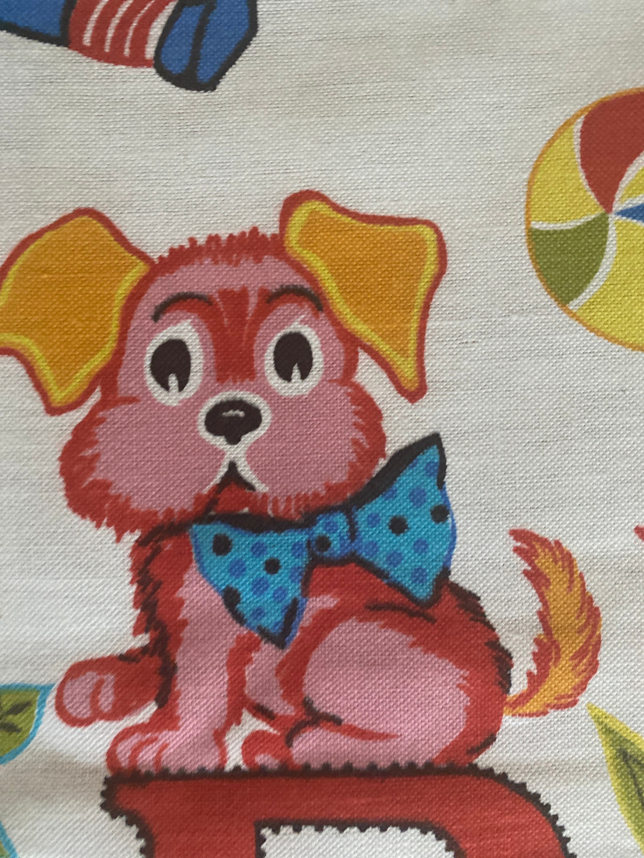 Vintage 1950s Novelty Alphabet Fabric Remnant - Etsy