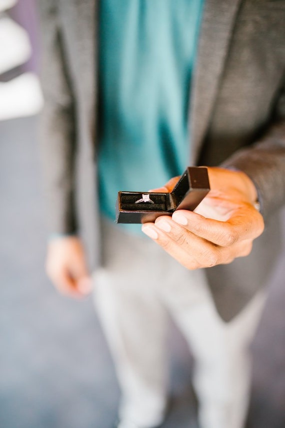 Marry Me Ring Box. Thin Ring Box Hides Your Engagement Ring - Etsy