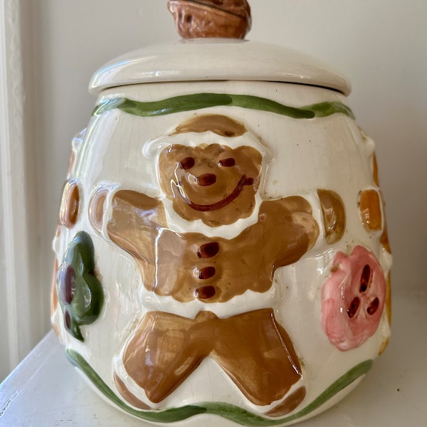 Gingerbread Man Cookie Jar - Etsy