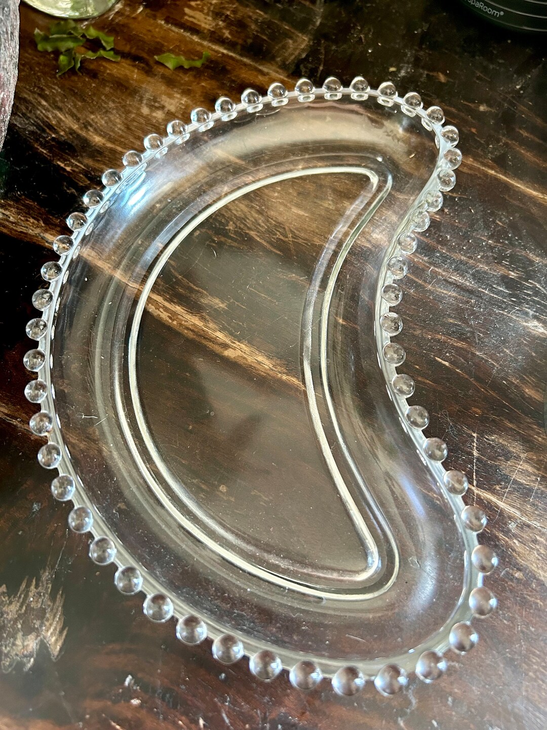 Vintage Glass Crescent Moon Plate. Candlewick Clear Crescent - Etsy