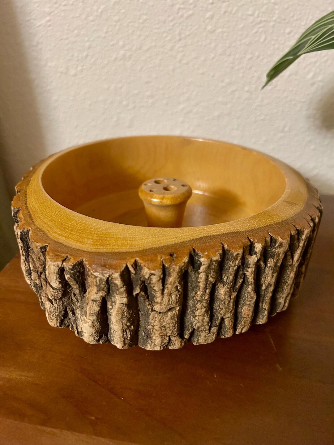 Vintage Wooden Tree Bark Nut Cracker Bowl. - Etsy