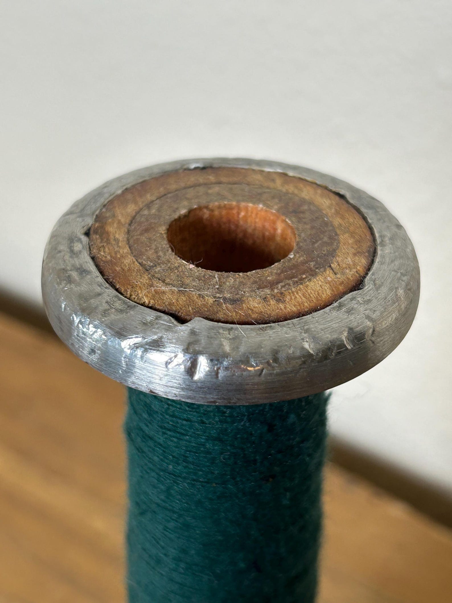 Vintage Industrial Wooden Spool With Green Thread. 10” Tall. - Etsy
