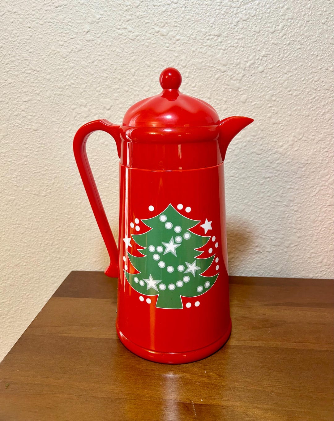 Vintage Red Waechterbach Thermal Vacuum Christmas Coffee Carafe With ...