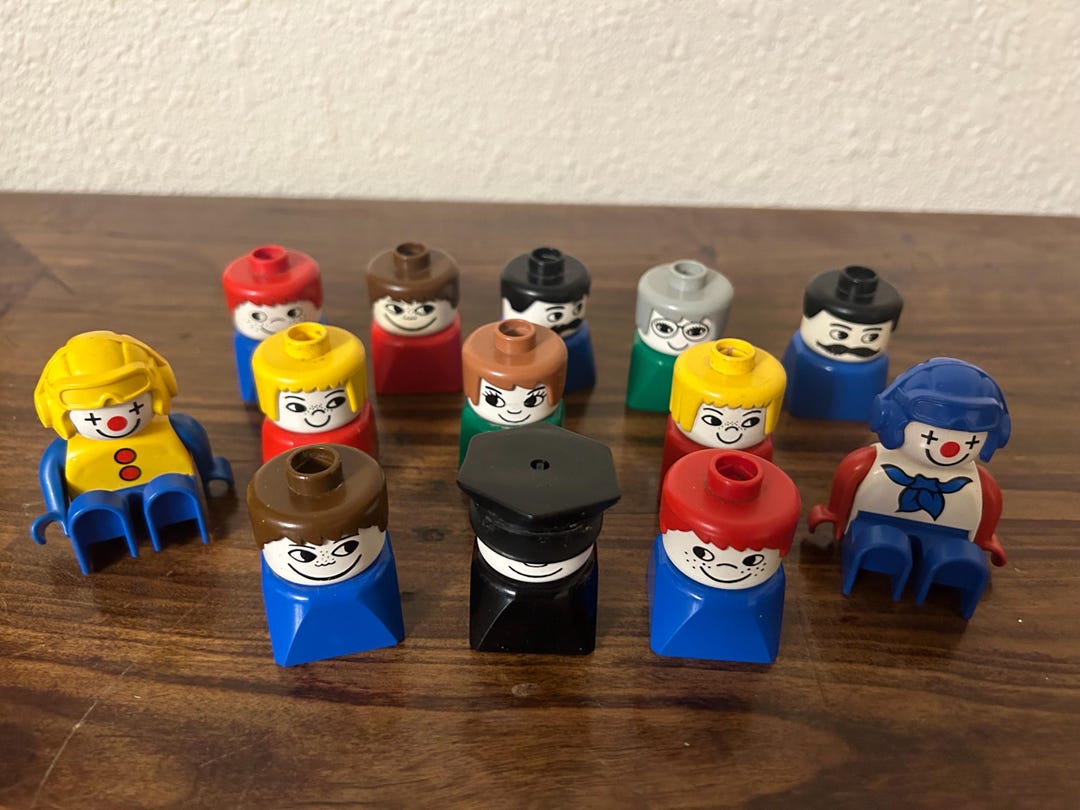 Vintage Duplo Figures Character Blocks. Vintage Lego Figures. Clown ...