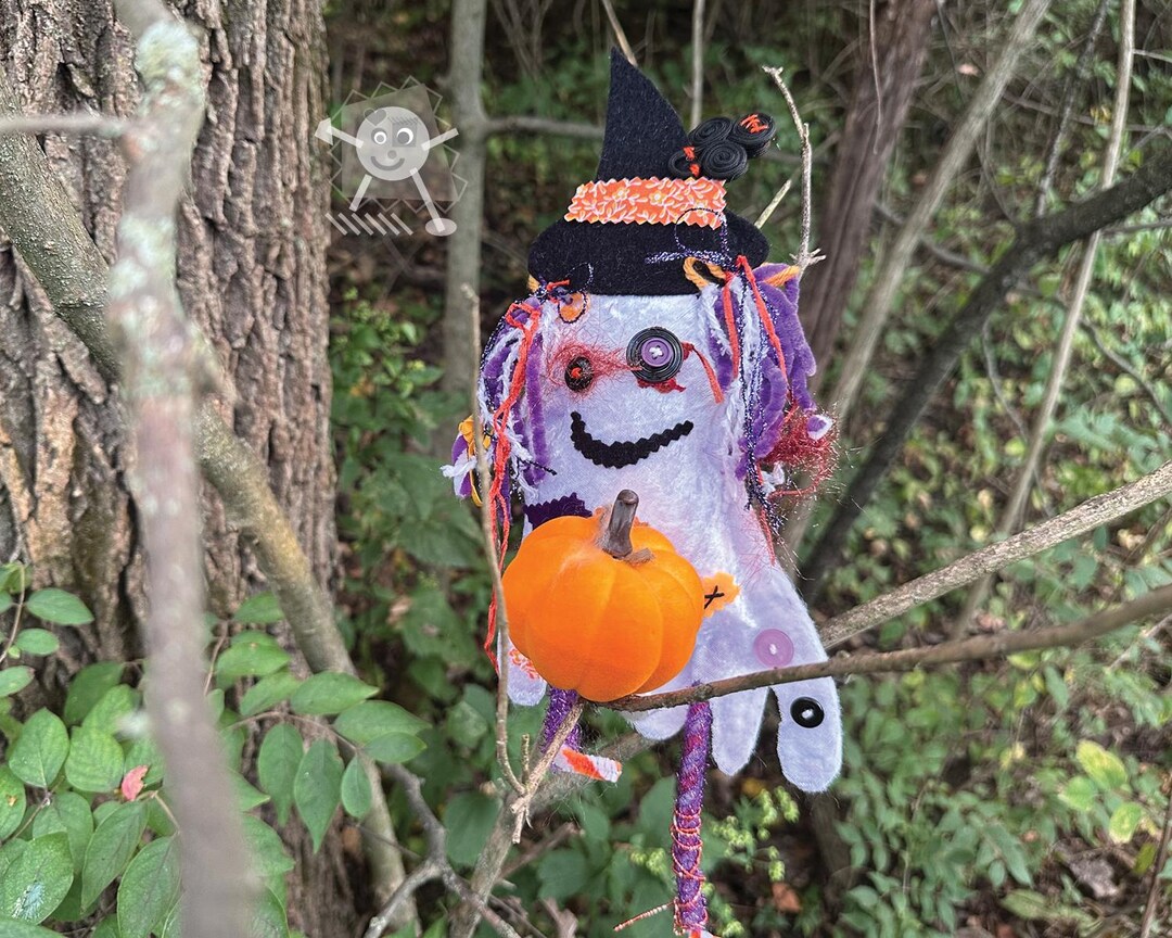 Cool Ghost Scrappy Art Doll - Etsy