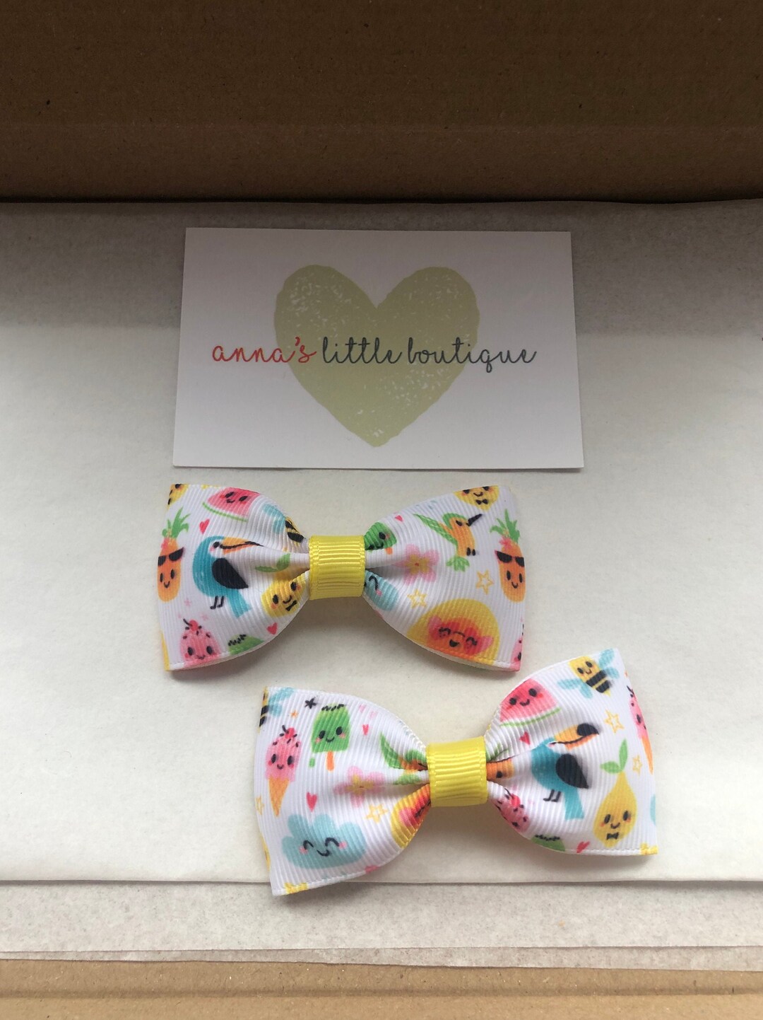 Tropical Summer Hair Bows 3 Girls Summer Dress - Etsy