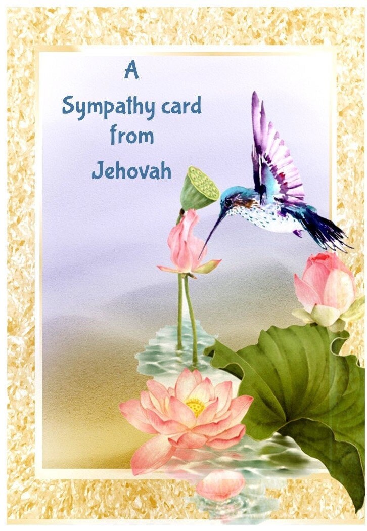 JW Sympathy card Jehovah's Witnesses greeting cards | Etsy