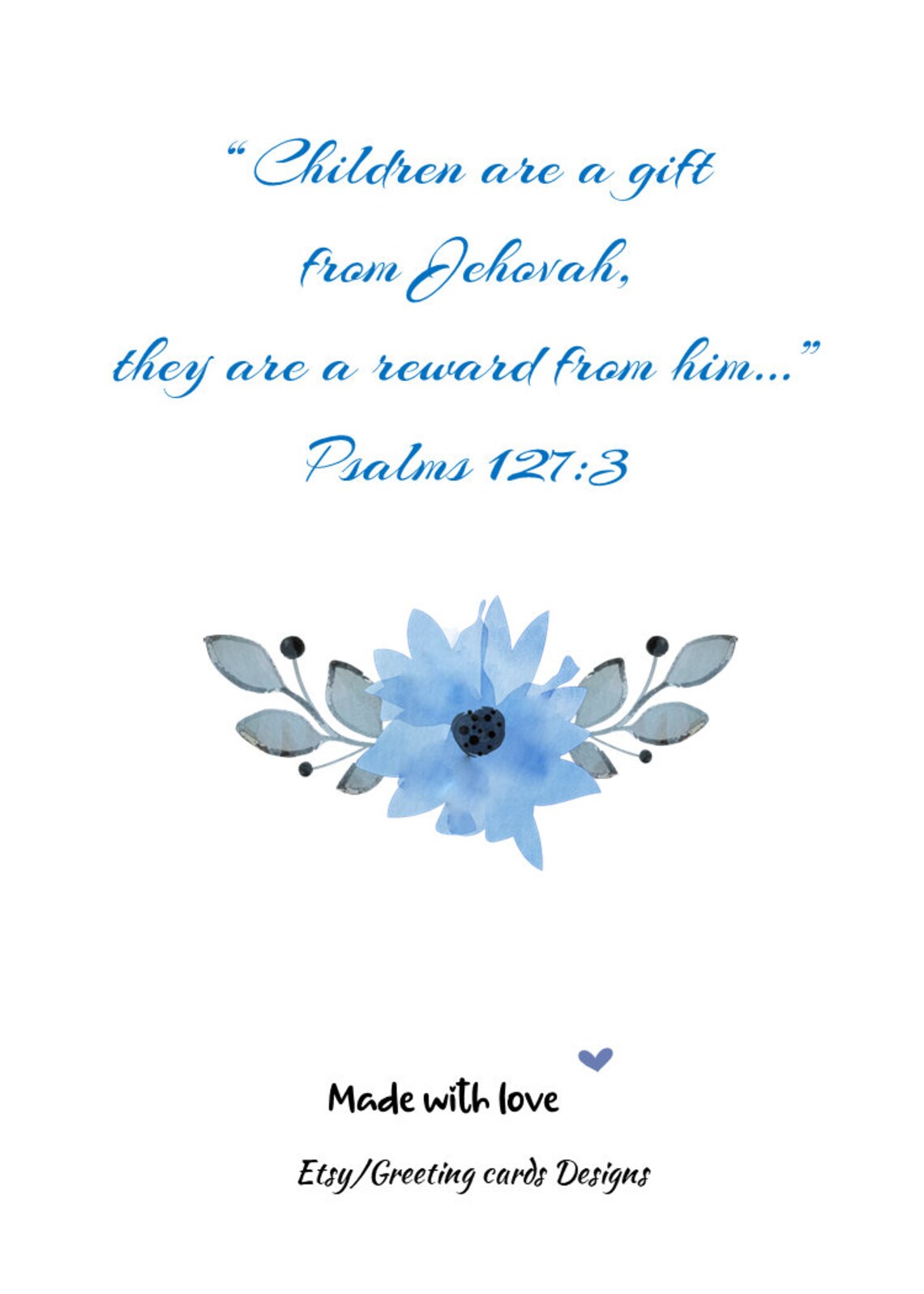 JW Baby Boy Greeting Card | Etsy