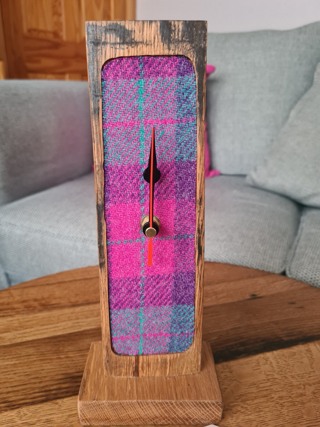 Whisky Stave & Harris Tweed Table Clock - Etsy UK