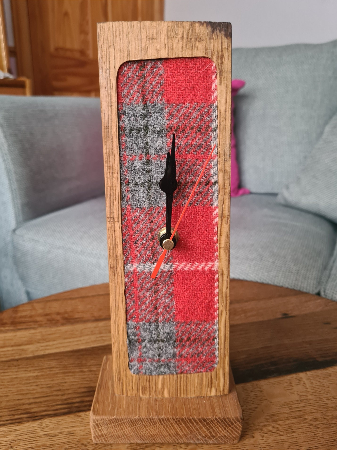Whisky Stave & Harris Tweed Table Clock - Etsy UK