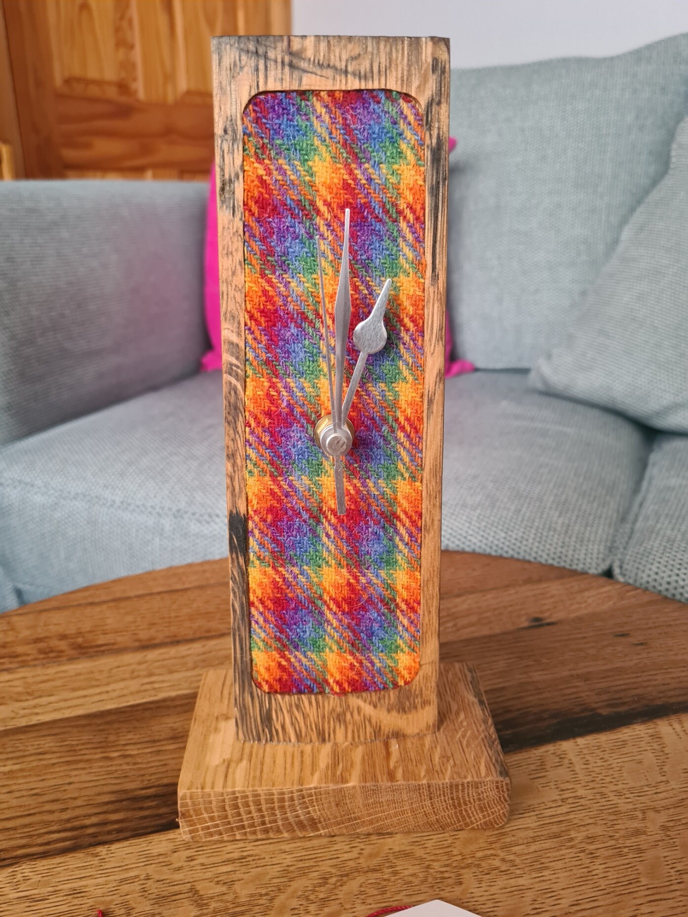 Whisky Stave & Harris Tweed Table Clock - Etsy UK
