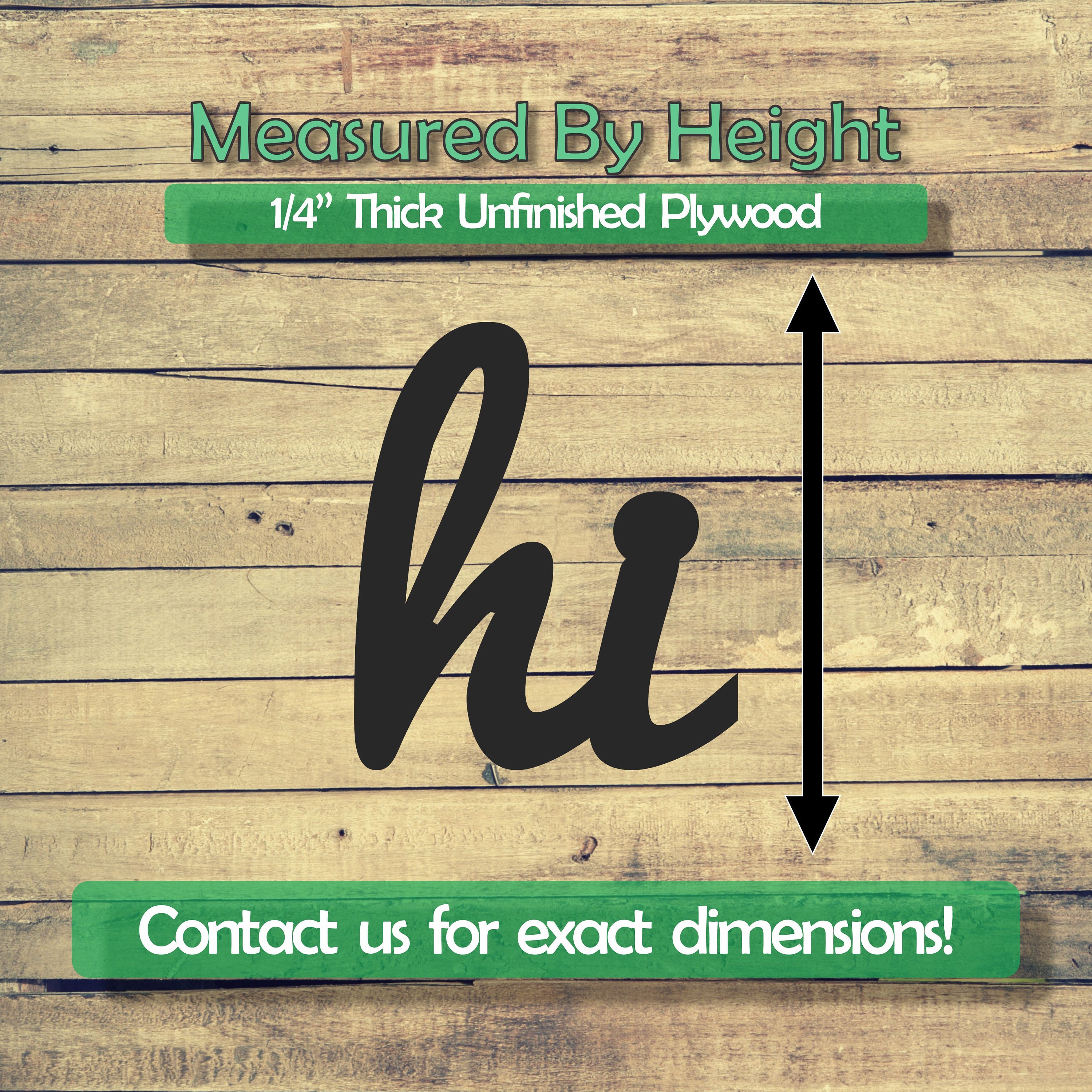 Hi Word Unfinished Wood Cutout Shape Laser Cut DIY Craft - Etsy
