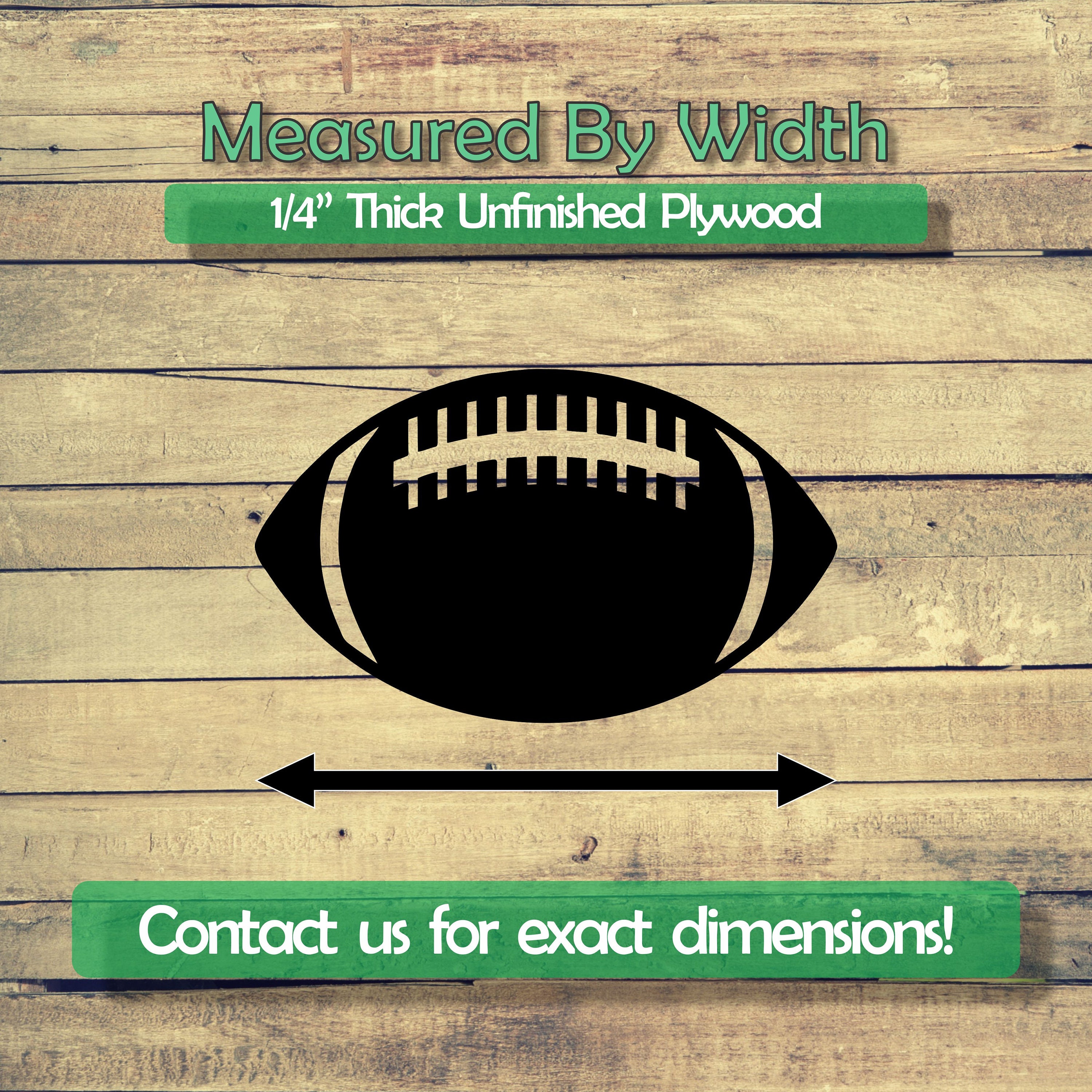 Football Unfinished Wood Cutout Shape Laser Cut DIY Craft - Etsy