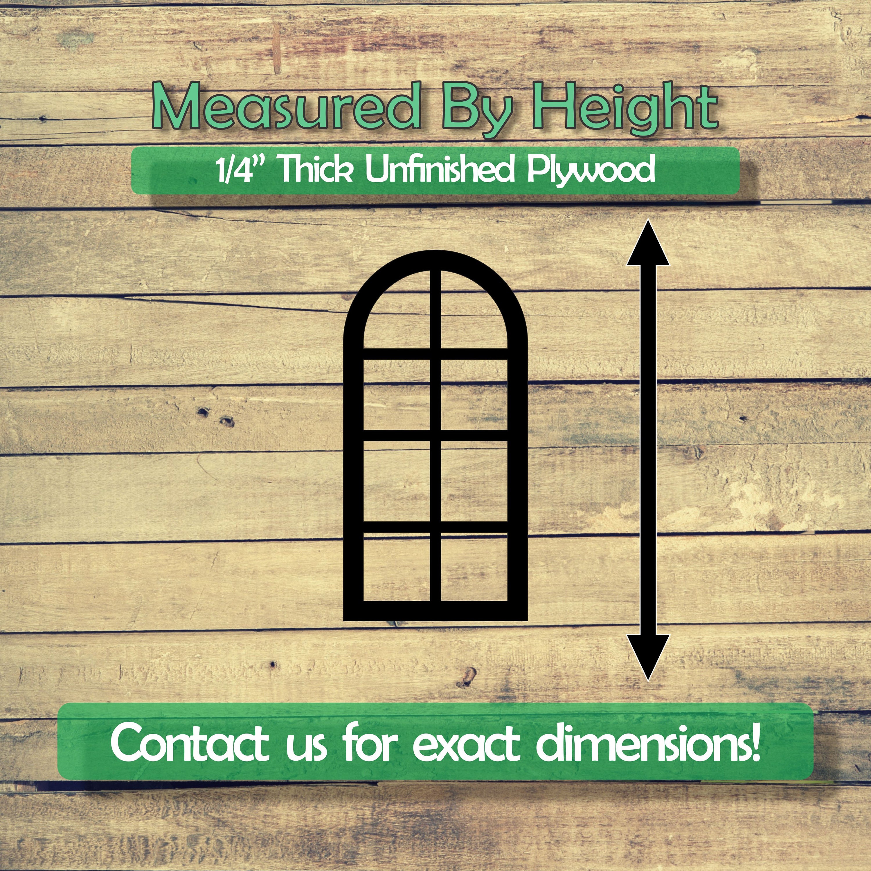 Window Unfinished Wood Cutout Shape - Laser Cut DIY Craft Bulk ...