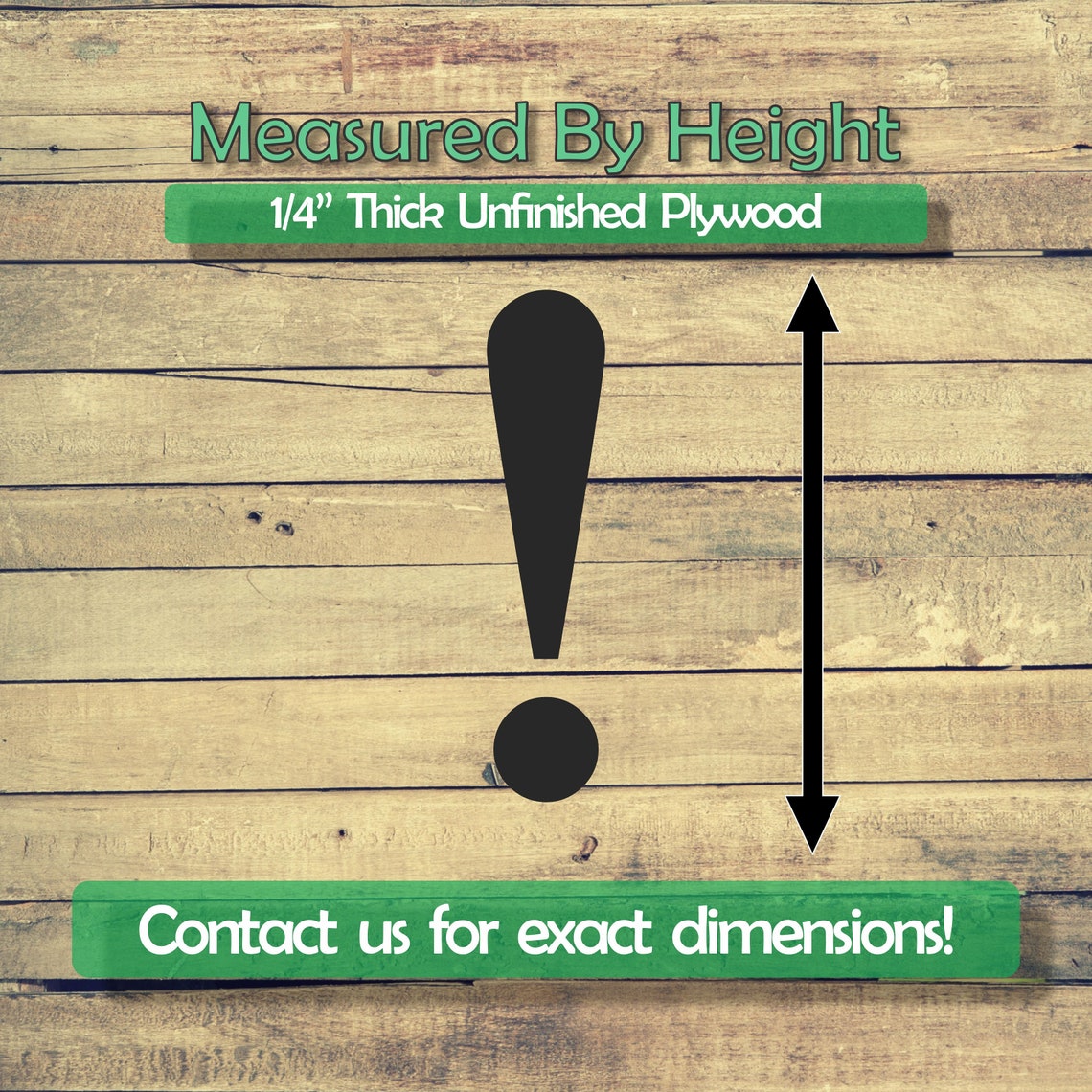 Exclamation Point Mark Unfinished Wood Cutout Shape - Laser Cut DIY ...