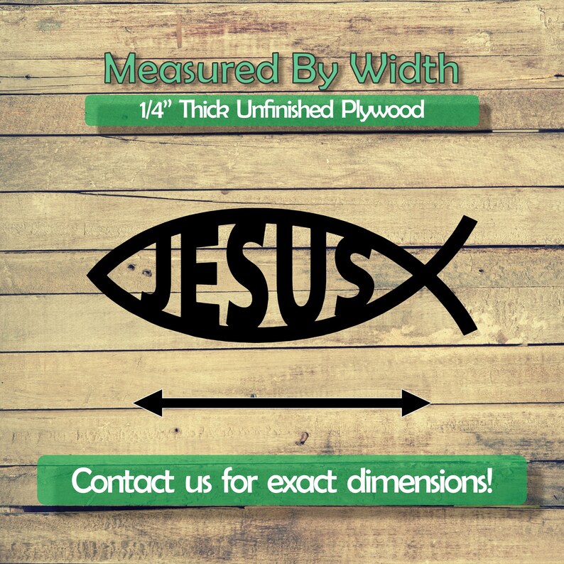 Jesus Fish Unfinished Wood Cutout Shape Laser Cut DIY Craft - Etsy