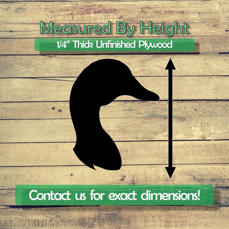 Duck Head Unfinished Wood Cutout Shape Laser Cut DIY Craft | Etsy