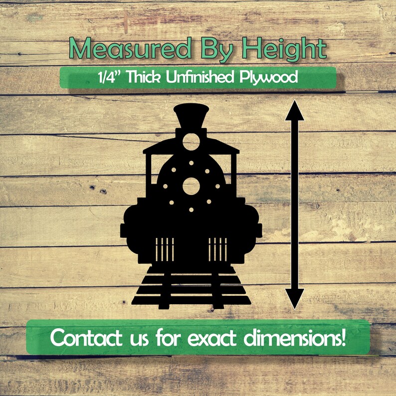 Train on Track Unfinished Wood Cutout Shape - Laser Cut DIY Craft Bulk ...