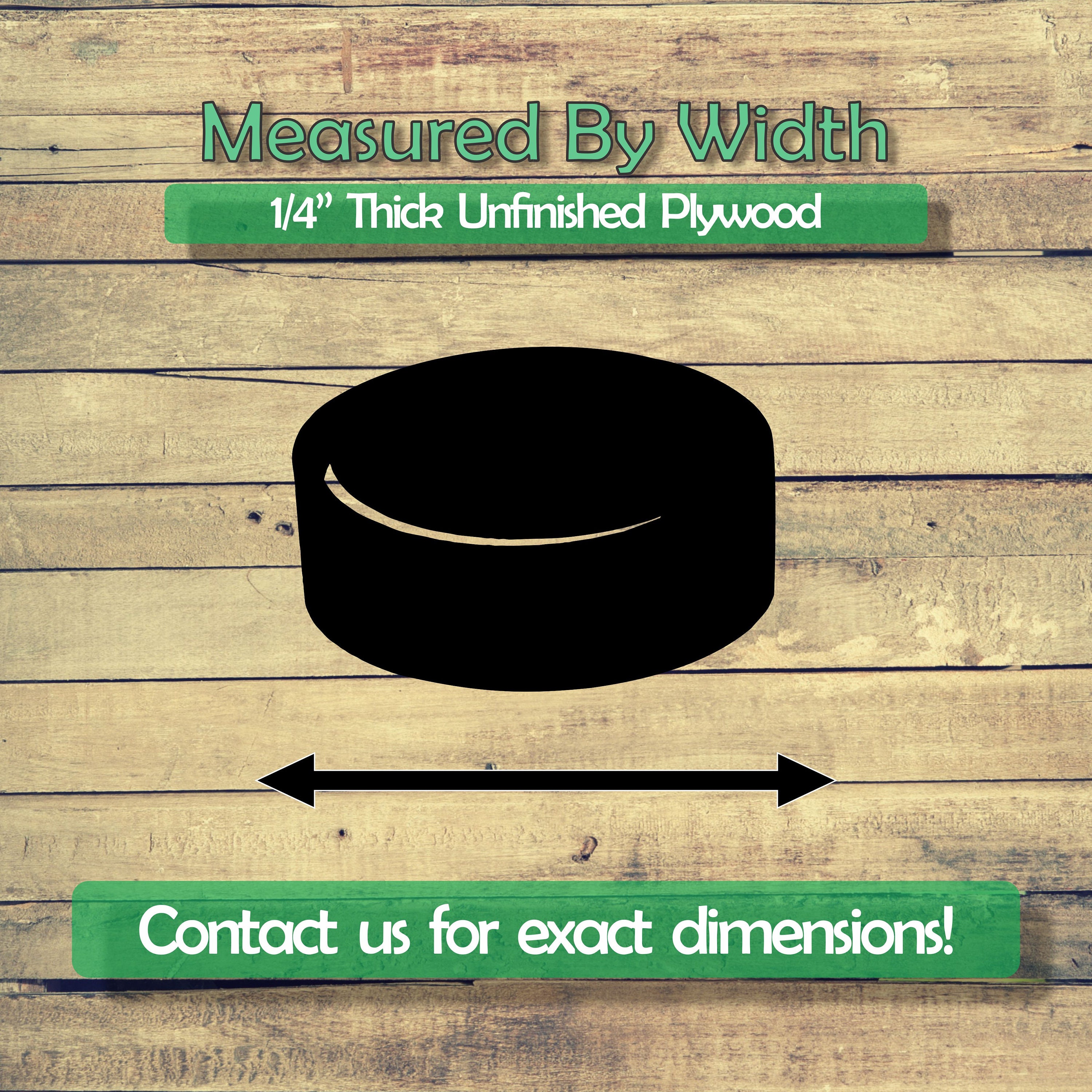 Hockey Puck Unfinished Wood Cutout Shape - Laser Cut DIY Craft Bulk ...