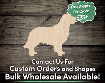 Unfinished Wooden Golden Retriever Dog Shape Animal Pet - Etsy