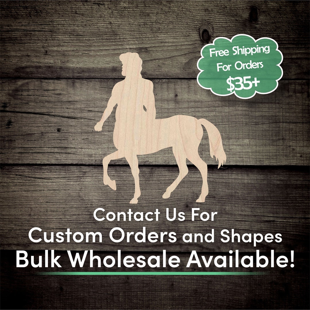 Centaur Horse Man Unfinished Wood Cutout Shape - Laser Cut DIY Craft ...